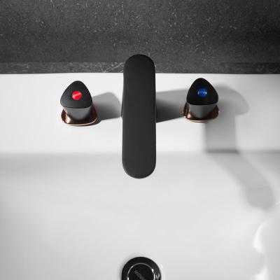 Cina La piattaforma diffusa del nero del rubinetto del bagno di 2 maniglie ha montato in vendita