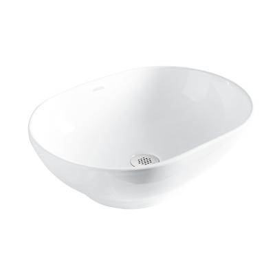 China Keramisches des moderne Eitelkeits-Gegenspitzenbecken-496x365x155mm glasiert zu verkaufen