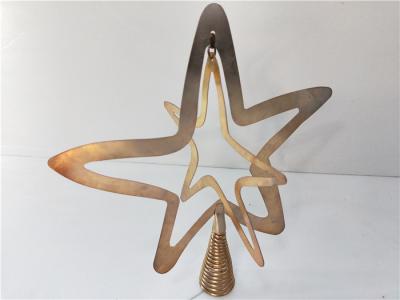 China Fabricação do costume do presente da arte dos dados de carimbo do metal da estrela de Chrstmas do chapeamento de ouro à venda