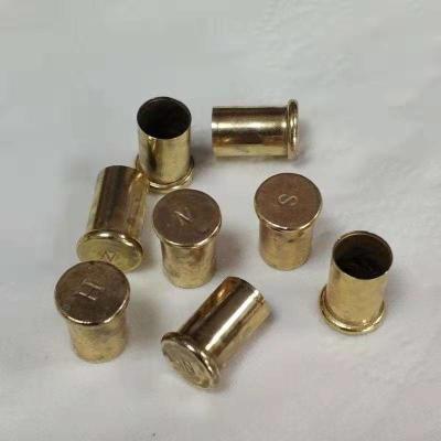 China Custom Brass Deep Drawn Cap Shells | Precision Stamped Copper Housing with Flanged Edge | Metal Enclosure Parts for Sensors, Magnets, or Electrical Connectors for sale