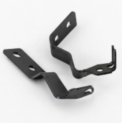 China Custom Heavy-Duty Steel Brackets with Black Powder Coating for Industrial Support for sale