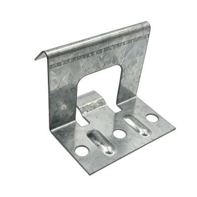 China Heavy Duty Outdoor Galvanized Steel Mounting Bracket - Corrosion Resistant Precision Stamped Angle Clip for sale