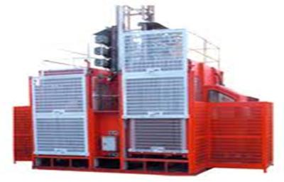 China Zinco mergulhado quente do OEM ou grua pintada SS100 do material de construção/100 com gaiola gêmea à venda