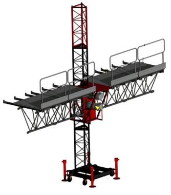 Cina Singola piattaforma di lavoro rampicante di sollevamento aerea dell'albero per altezza della decorazione 150m della costruzione in vendita