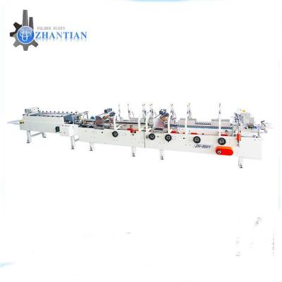 China ZH-800PO Folding and Gluing Machine for Popcorn Boxes with 210-700 g/m² Paper Board, 0-220 m/min Speed, and Single/Double Sides Gluing for sale
