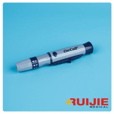 China blood lancet grey color Plastic material Safety blood lancing device with pen type for sale