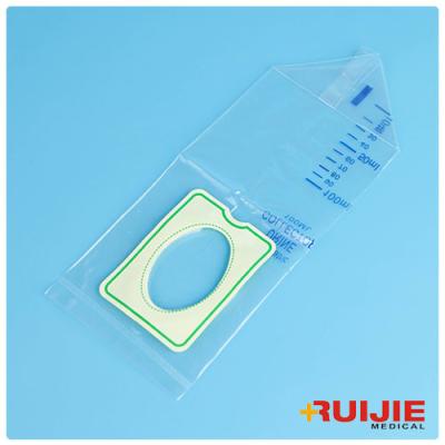 China urine bag transparent color PVC material pediatric 100ml/200ml urine bag for sale