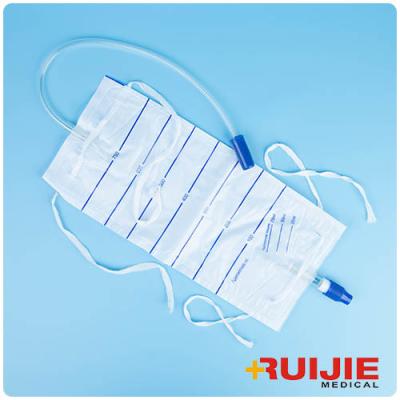 China urine bag PVC material pediatric 2000ml Dispasable Urine Bag with Leg for sale