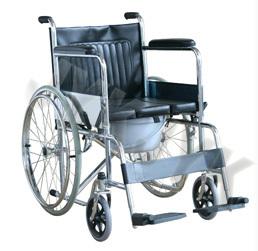 China Pediatric Folding Steel Commode Medicaid Wheelchair With Detachable Footrest for sale
