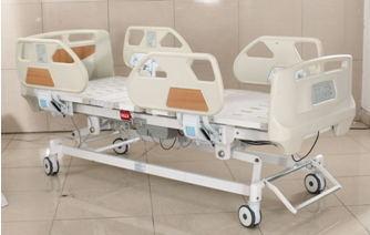 China Electric Intensive Care   Hospital Bed with control panel on side rail for sale