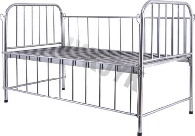 China stainless steel  Adjustable Hospital Bed for Paediatrics  with High Rail for sale