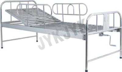 China Manul Stainless steel Adjustable Hospital Bed  with one crank for sale