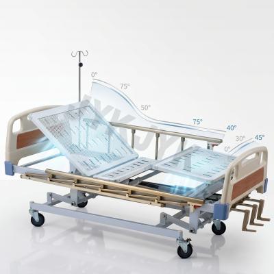 China Mesh Sheet Air Ventilation Adjustable Hospital Bed Two Function With Fireproof MDF Headboard Suitable For Hot Climate Region for sale