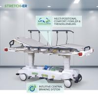 China PP Plastic Two-Cart Transfer Stretcher System Automatic Locking Independent Height Control 10 Wheels for sale