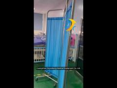 waterproof hospital furniture accessories three section examination patient partition screen