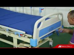 integrated manual abs adjustable hospital bed icu cot with iv pole