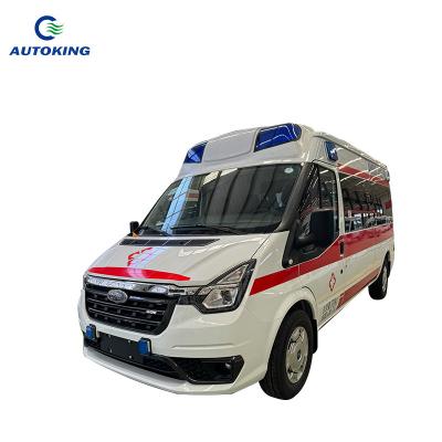 China Multifunctionele spoedeisende ambulancemonitoring ICU FORD ambulance Te koop