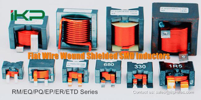 High Current EQ Type Magnetic Shielded Flat Wire Edge Winding Power Inductor supplier