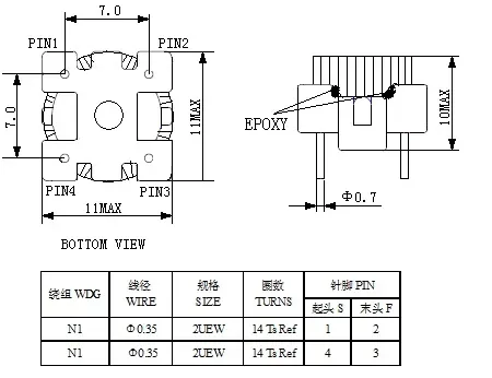 Common Mode Power Inductor with Base or Case