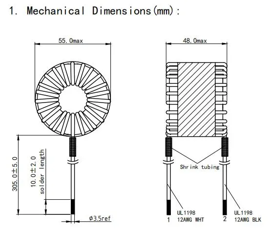 Standard Common Mode Choke Inductor for LED Driver