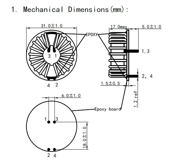 0.2mh Factory Price Common Mode Choke Inductor with Ce/UL/RoHS Certification