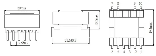 Ikp Factory Customized EPC Type SMPS High Frequency Transformer