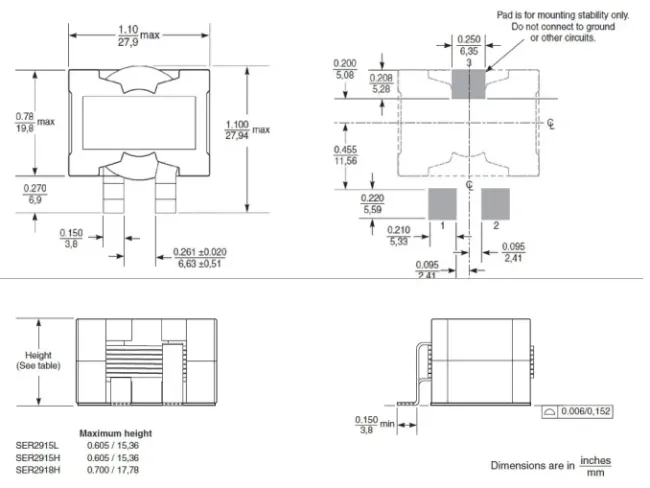 Customized Pq Core High Frequency Transformer with Flat Wire