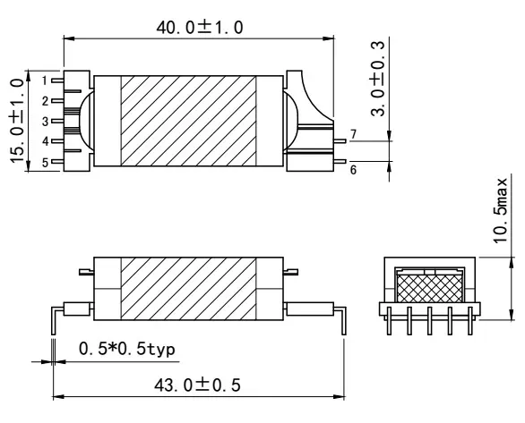 EDR28 High Frequency Transformer for LED Lights