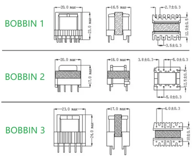 Ei19 Type High Frequency Transformer for Switching Power Supplies