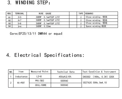 Switching Mode Power Supply Transformer for DC to DC Converter