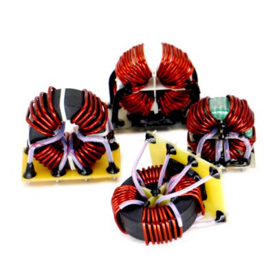China Customized 4 Phase Fixed Common Mode Power Line Choke Inductors for 4 Line applications mount on PCB for sale