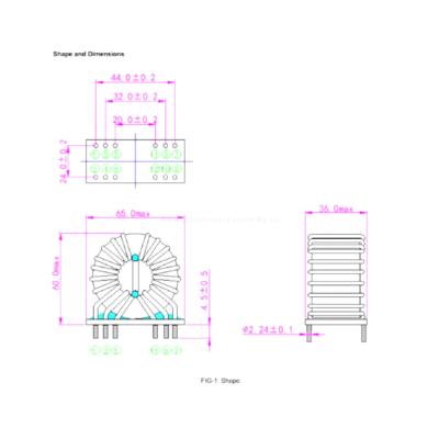 Cina Struscio di potenza in modalità comune, nucleo toroidale di ferrite, 1mH 5mA, corrente alta in vendita