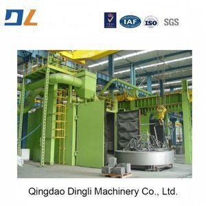 China Trolley Rotary Cart Shot Blasting Machine Turntable Sandblaster for Steel Industry for sale