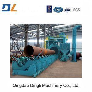 China Roller Conveyor Steel Plate Shot Blasting Machine Pipe Inner/Outer Wall Shot Blaster for sale