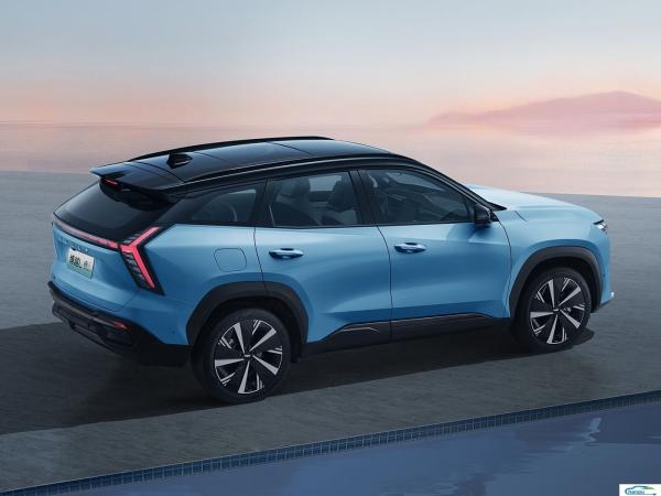Quality Discover the Gas-Electric Hybrid Boyue L Compact Car by Geely with Dark Interior for sale