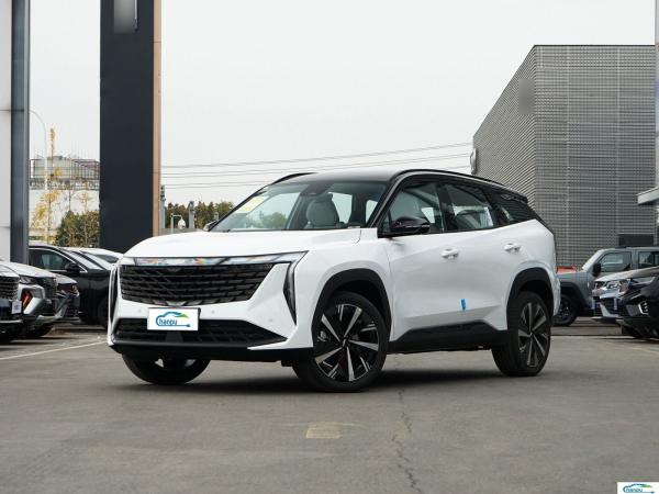 Quality Discover the Gas-Electric Hybrid Boyue L Compact Car by Geely with Dark Interior for sale