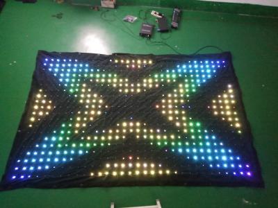 China Animation Show Fireproof  Velvet Stage Lighting Backdrop RGB Color  LED Video Cloth for sale