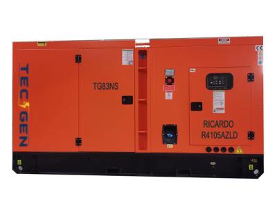 Cina Generatore diesel silenzioso 75kVA generatore motore Ricardo con serbatoio di carburante in funzione per 8 ore in vendita