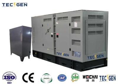 Chine Standby 344kVA silent genset Weichai diesel generators with soundproof canopy for outdoor use à vendre
