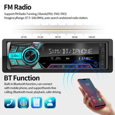 Cina GRANDnavi Universale Single Din MP3 Car Radio Colorata luce fisico Tasto FM Aux USB TF Card BT in vendita
