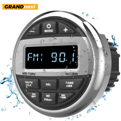 China GRANDnavi Universal Estéreo Marinho Single Din Nível à prova d'água IPX5 MP3 Multimédia FM BT Marinha Luz colorida for sale