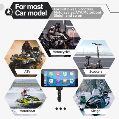 China IPX7 Waterdicht 6.3 inch Universal Motorcycle Navigation GPS met Carplay 2K HD Screen Draadloos Android Auto carplay Te koop