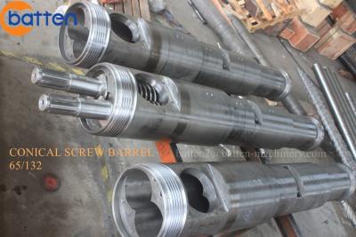 China Conical Twin Screw Barrel SJZ65/132 SJZ80/156 SJZ92/188 / Twin Screw Barrel for PVC pipe for sale