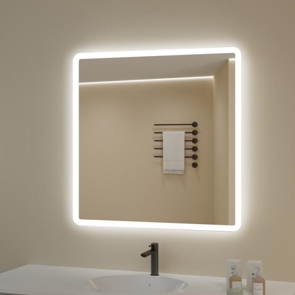Quality Rectangular Anti Fog Smart Led Bathroom Wall Mounted Vanity Mirror Square for sale