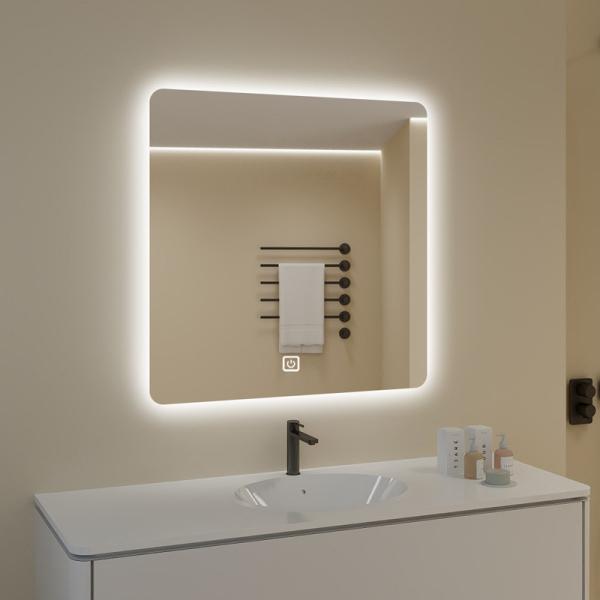 Quality Waterproof Defogger Touch Switch Rectangular Smart Bathroom Mirror for sale