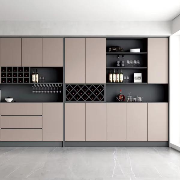 Quality Modern Style Living Room Storage Wine Cabinet with Glass Door Drawer Wine Cabinet for sale