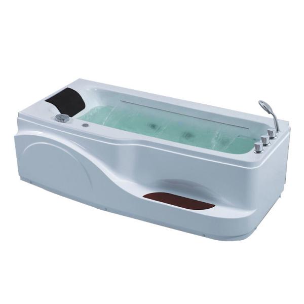 Quality White Acrylic Massage Bathtub with Stainless Steel Frame for sale