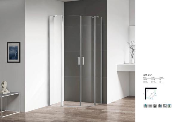 Quality Customizable Sliding Square Tempered Glass Shower Cabin Shower Enclosure for sale