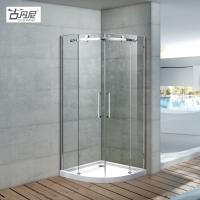 Quality Large Pulley Glass Door Two-way Smooth Shower Door Stylish Bathroom Shower Box for sale