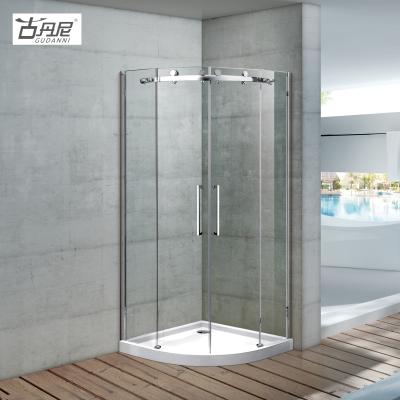 China Large Pulley Glass Door Two-way Smooth Shower Door Stylish Bathroom Shower Box for sale